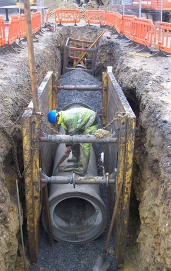 Open Cut Underground Pipe Installation