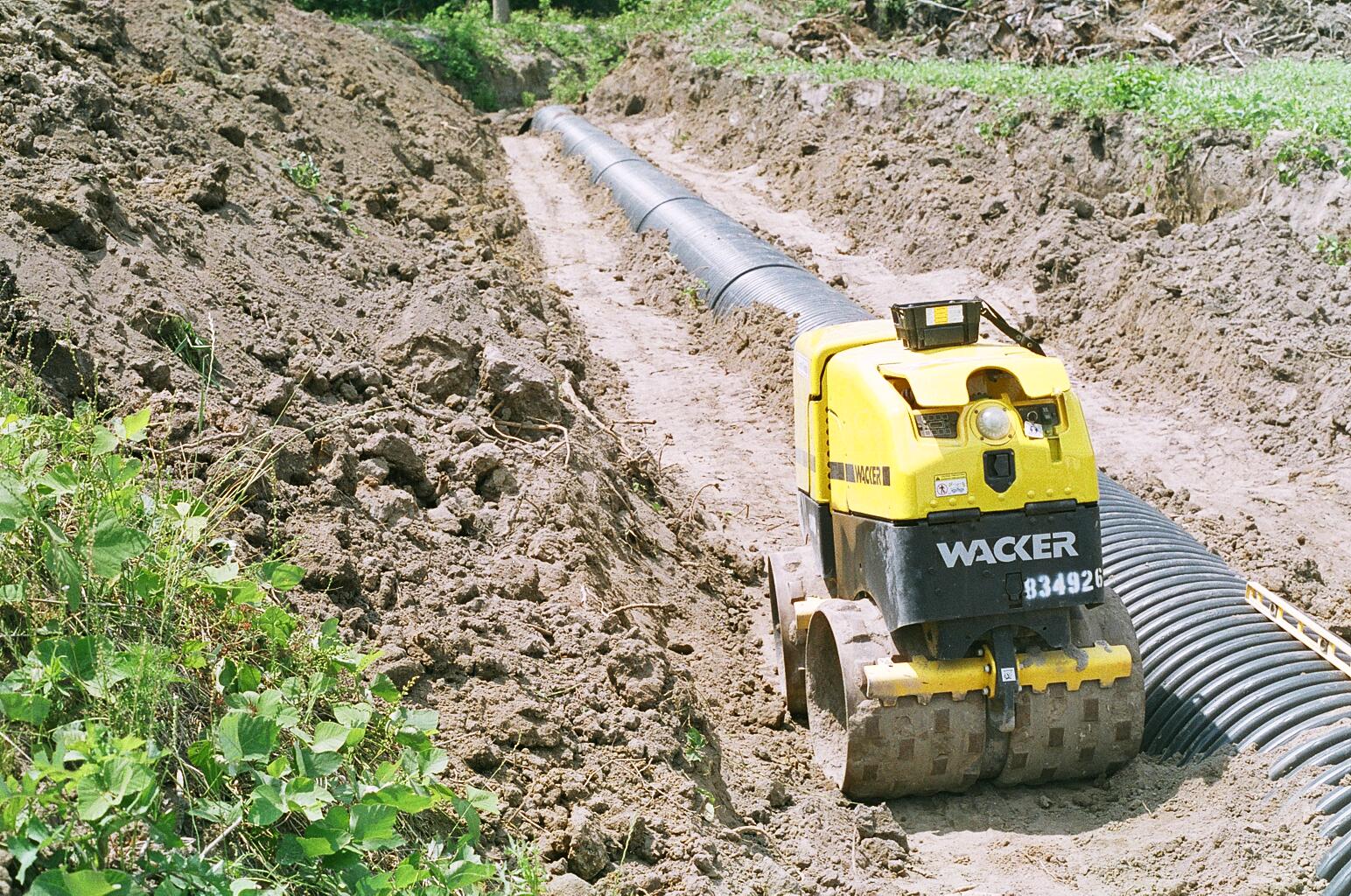 Backfilling Pipe Trenches